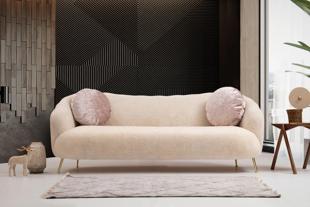 Atelier del Sofa 3-místná pohovka Istiridye - Beige, Béžová