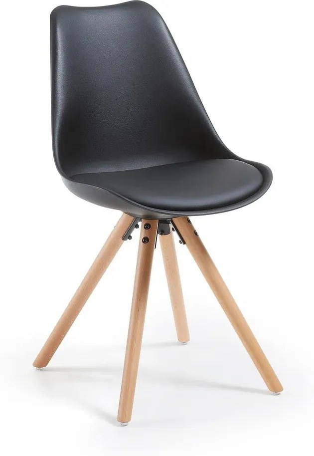 Černá židle s bukovými nohami loomi.design Lumos