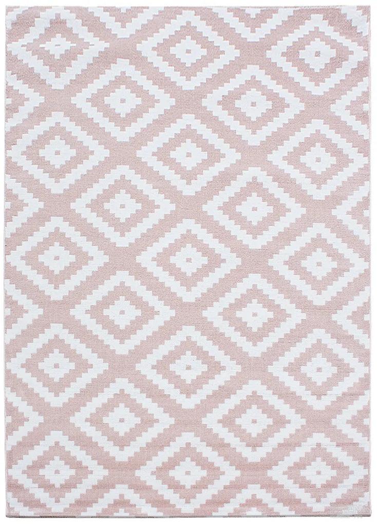 Ayyildiz Hali GmbH Kusový koberec PLUS 8005 Pink, Růžová, Vícebarevné, 80 x 150 cm