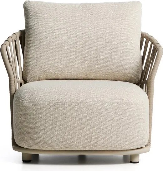 Krémové/taupe polstrované zahradní křeslo Osani – Kave Home