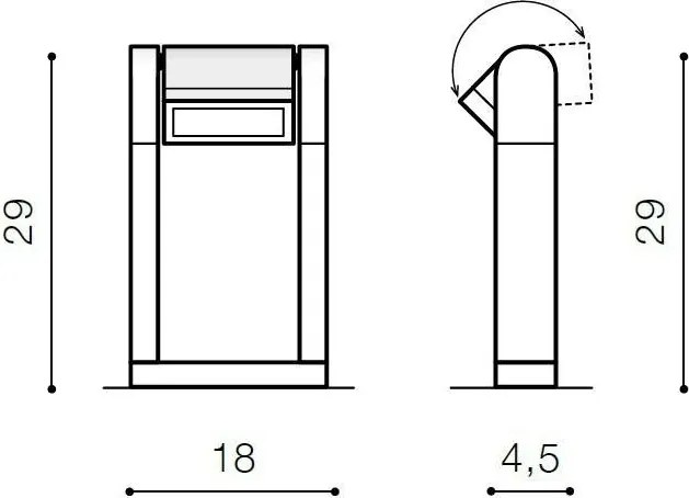 AZZ AZ2129 LED Venkovní sloupkové svítidlo Azzardo Frame spike bright grey AZ2129 8W 800lm 3000K IP54 29cm světle šedé - AZZARDO