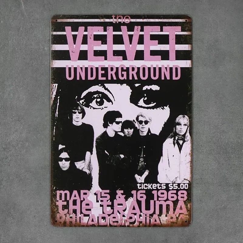 Kovová cedule Velvet Underground 1968