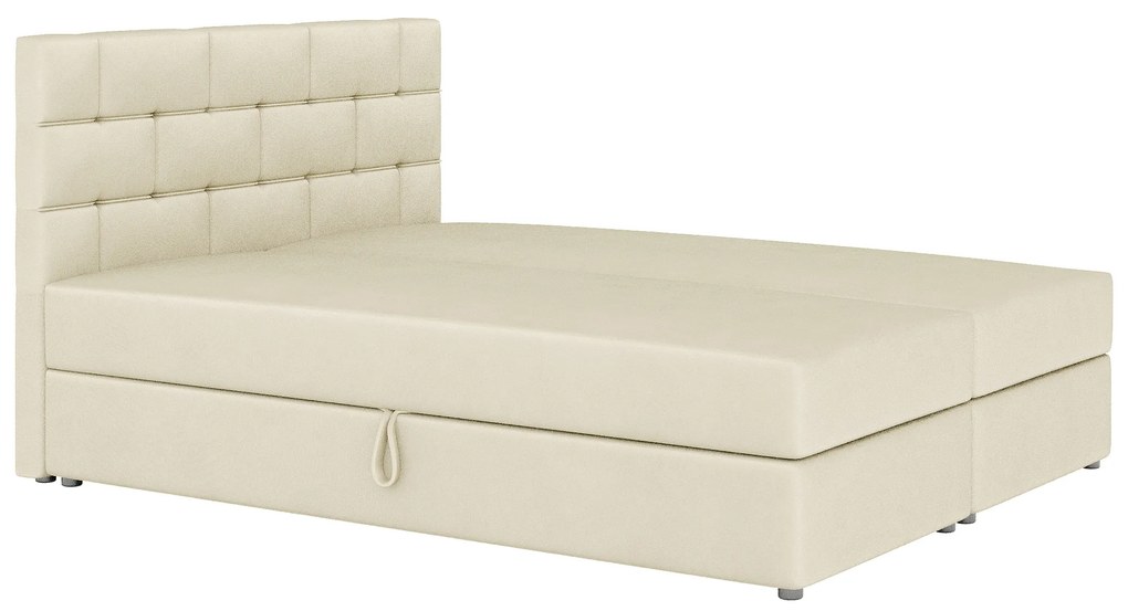 Kontinentální postel 180x200 cm Waller Comfort (béžová) (s roštem a matrací). 1056387