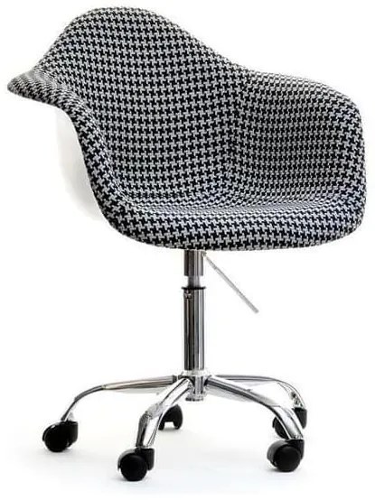design4life Kancelářská čalouněná židle MORLOTE Černo-bílá