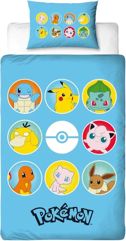 Dětské povlečení POKÉMON TEAM barevné Rozměr povlečení: 70 x 80 cm | 140 x 200 cm