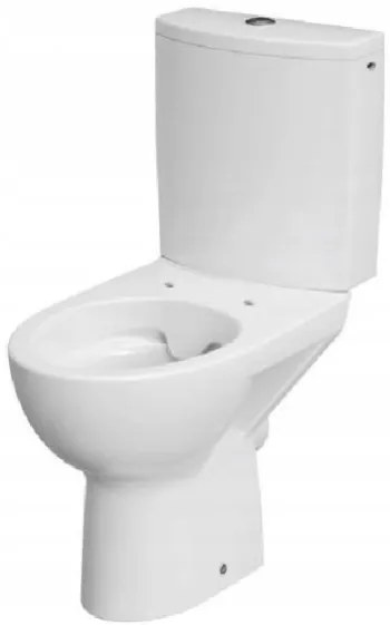 Cersanit Parva CleanOn, kombi wc se splachováním 3/5l, horizontální odtok, přívod vody z boku a antibakteriálním sedátkem z duroplastu, bílá, K27-063
