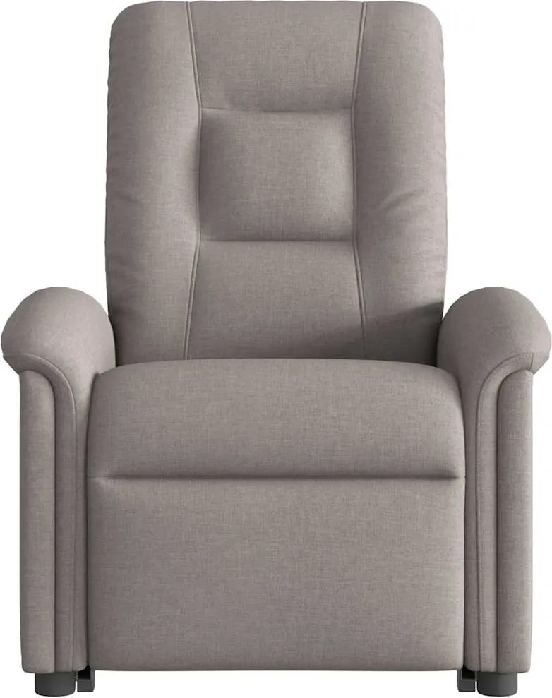 Elektrické zvedací masážní polohovací křeslo taupe textil 3303291