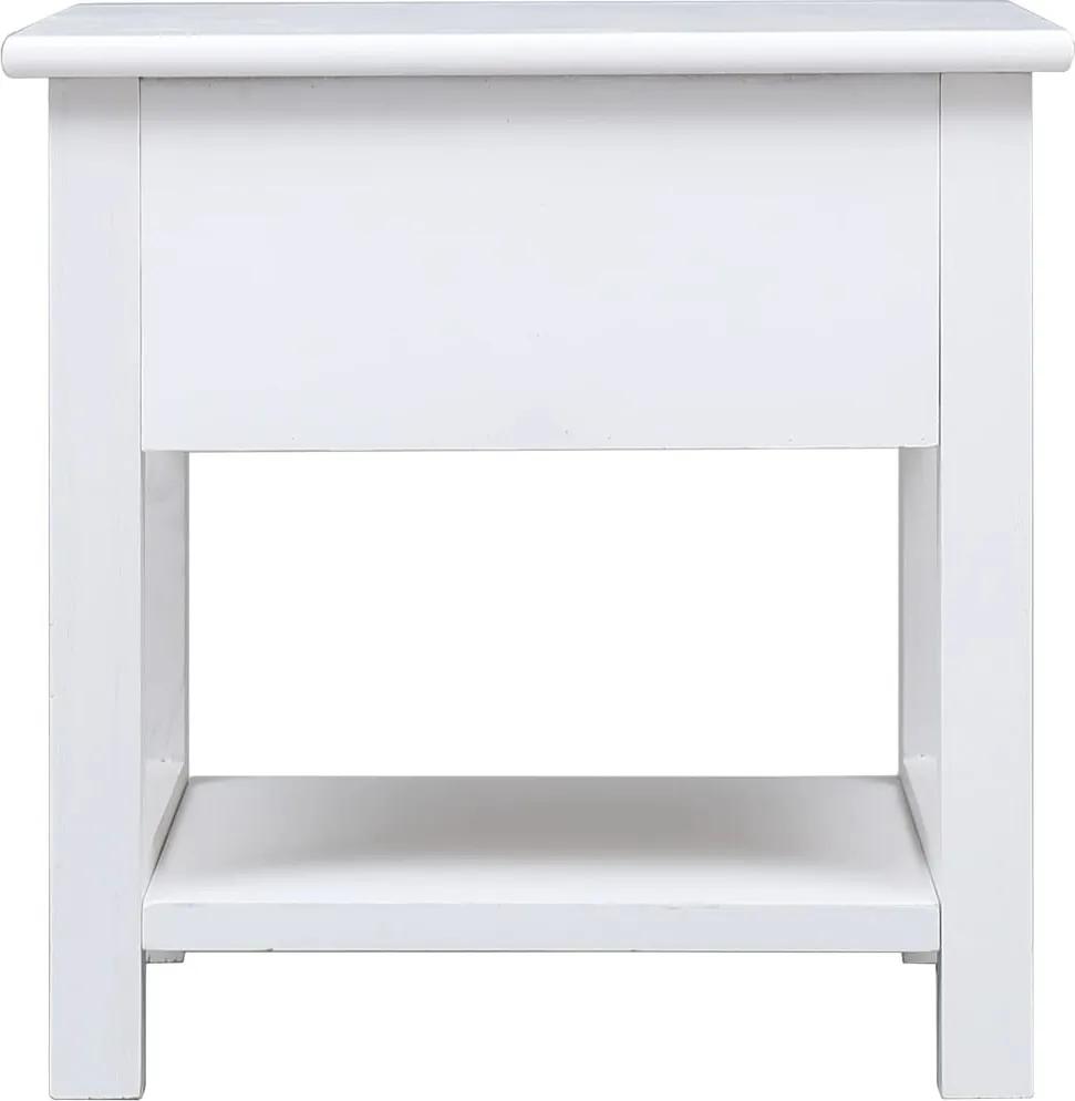vidaXL Odkládací stolek 40 x 40 x 40 cm dřevo pavlovnie [284068] Barva: Bílá