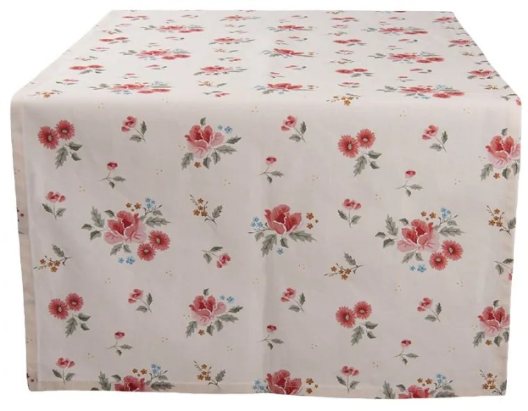 Bavlněný běhoun s květy Little Rose Collection – 50x140 cm