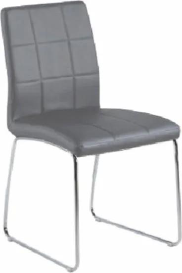 Tempo Kondela Židle, šedá textilní kůže / chrom, SIDA