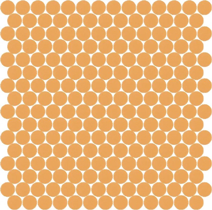 Hisbalit Skleněná mozaika oranžová Mozaika 326B SATINATO kolečka  prům. 2,2 (33,33x33,33) cm - KOL326BLH