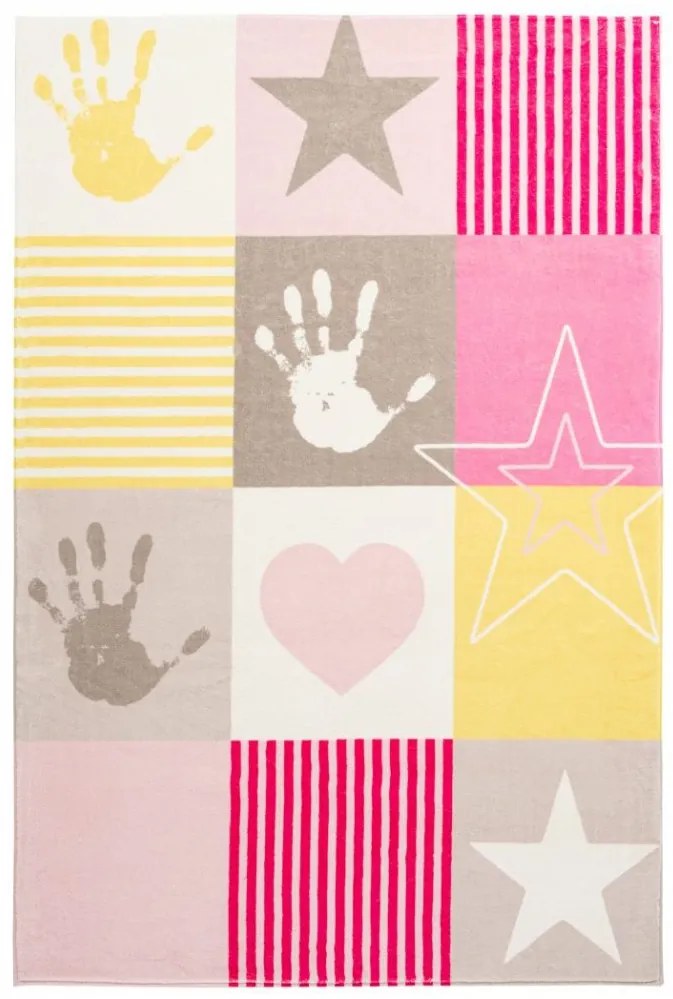 Obsession koberce Dětský kusový koberec Stars 411 pink Rozměry koberců: 160x230