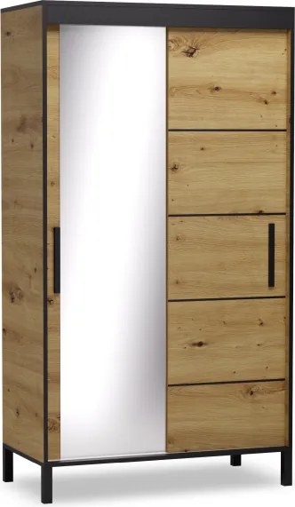ADRK Furniture Posuvná skříň BELL-M 120 SW-BLM-120-A