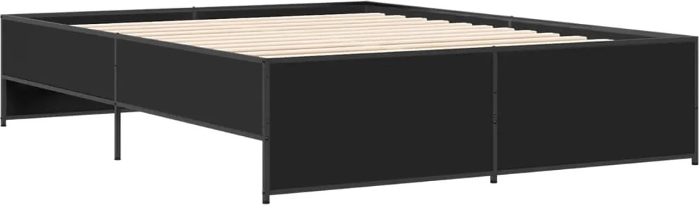 Rám postele černý 160 x 200 cm kompozitní dřevo a kov 3279877