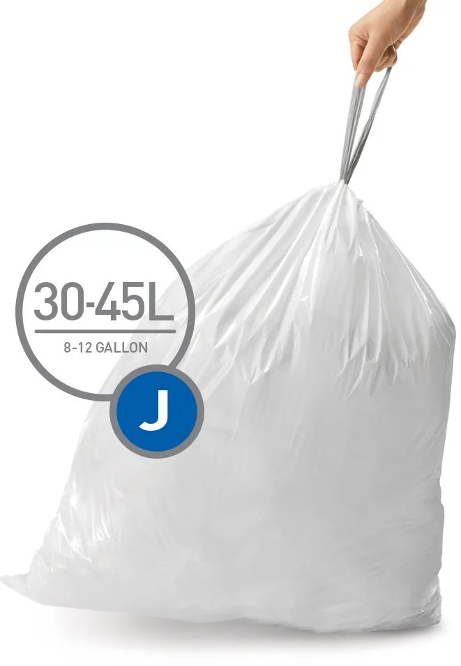 Sáčky do odpadkového koše 30-45 L, Simplehuman typ J, zatahovací, 20 ks v balení,  30 µm