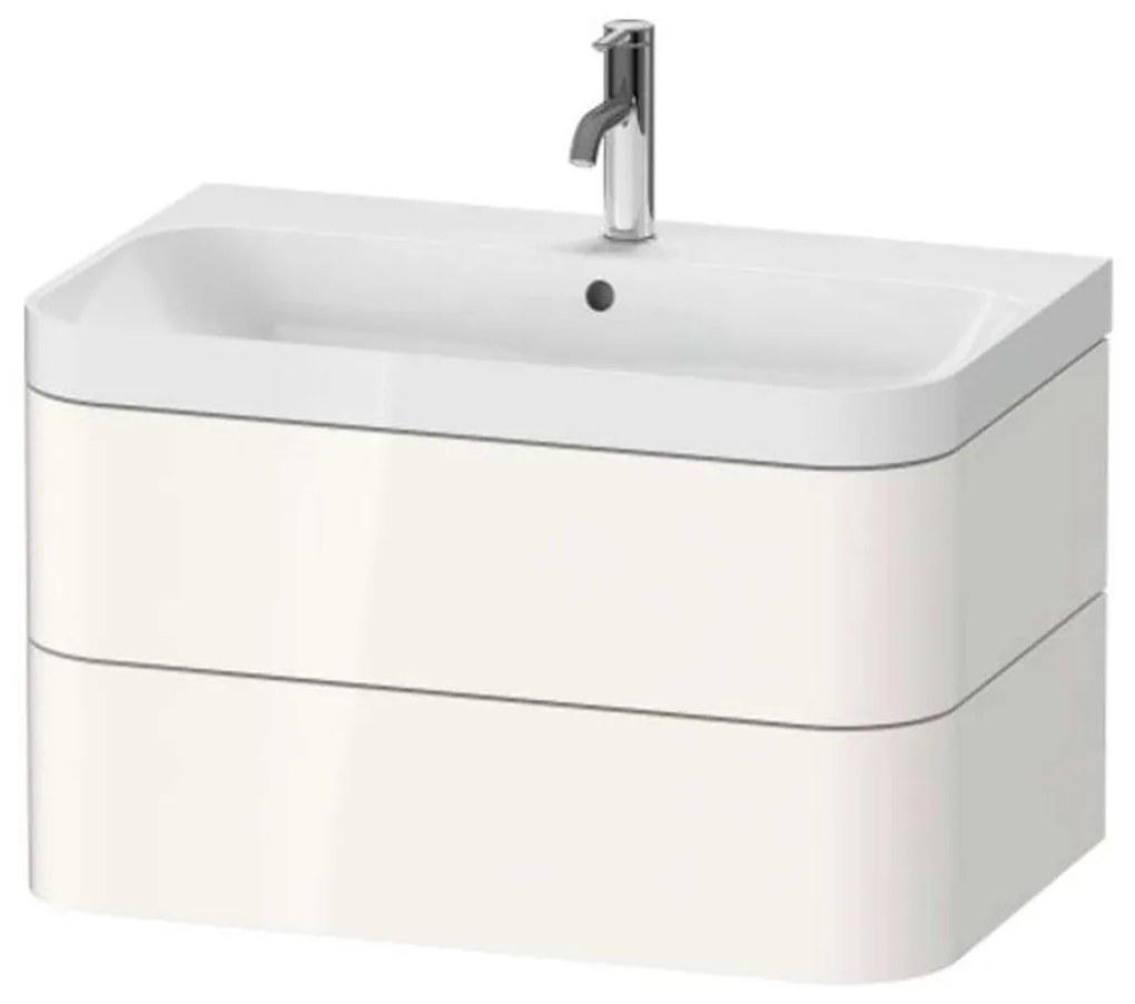 Duravit Happy D.2 Plus - Skříňka s umyvadlem 48x78x49 cm, 2 zásuvky, bílá vysoký lesk HP4347O2222