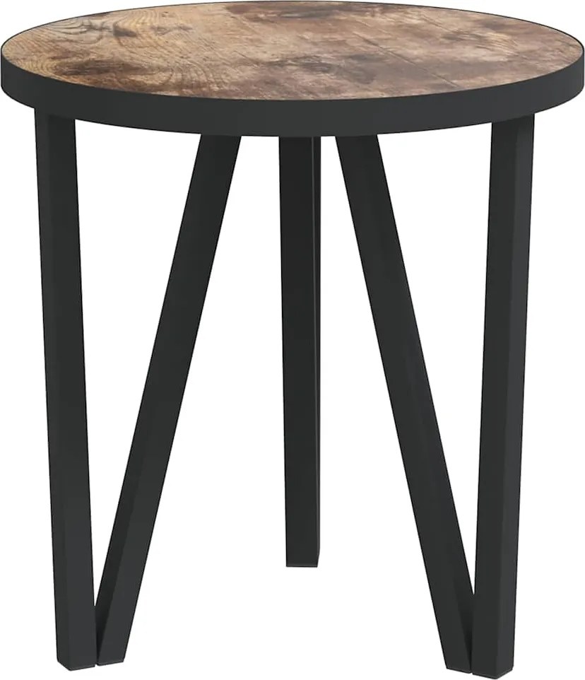 Čajový stolek černožlutý Ø 35 cm MDF 331665
