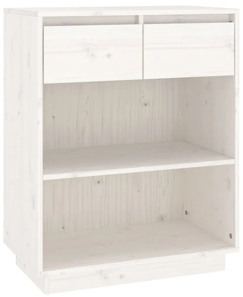 vidaXL Konzolová skříňka bílá 60 x 34 x 75 cm masivní borové dřevo