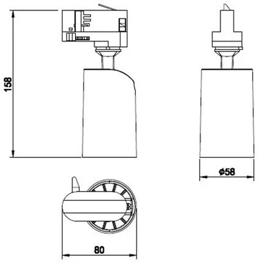 Mantra 3F Sal, reflektor 1xGU10, bílá, průměr 5,8cm