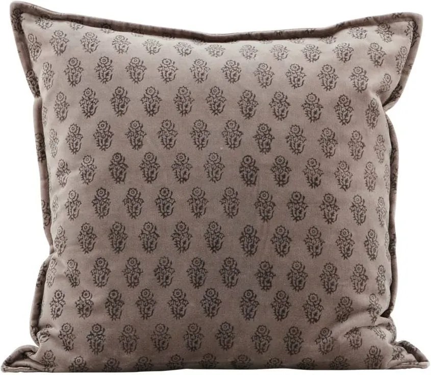 House Doctor Sametový povlak na polštář Velv Grey 50×50 cm, šedá barva, textil