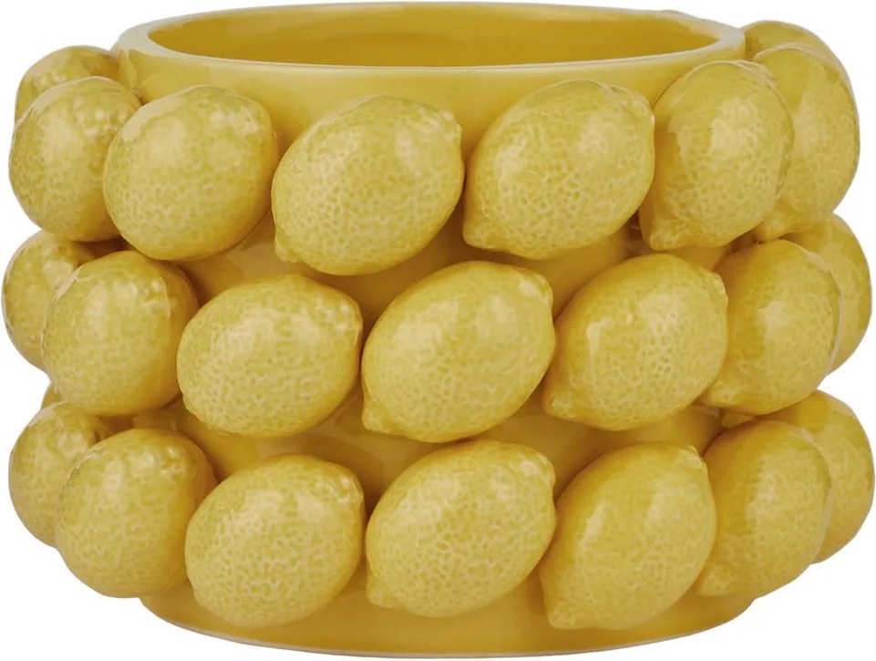 Butlers LEMON Květináč 13 cm - žlutá
