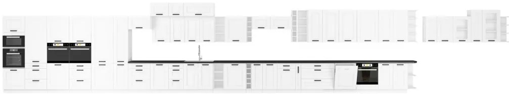 Dolní zásuvková kuchyňská skříňka Luna, 60 cm, bílá