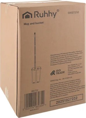 Dvoukomorový mop Ruhhy 27232 11L s kryty