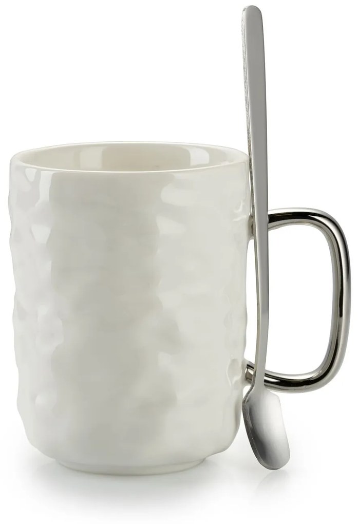 Čajový/kávový set Selena Silver White