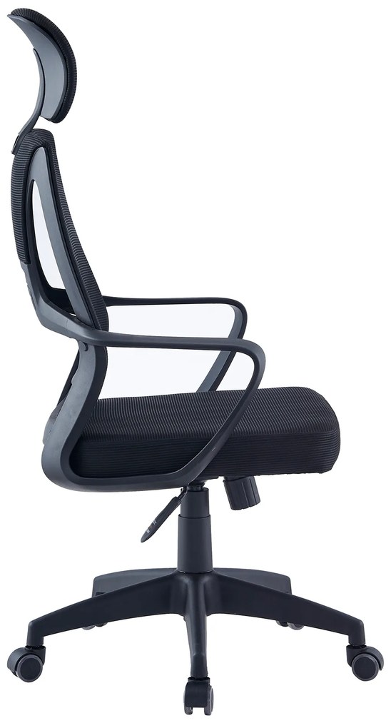 Ergonomická kancelářská židle SOFT - černá síťovina