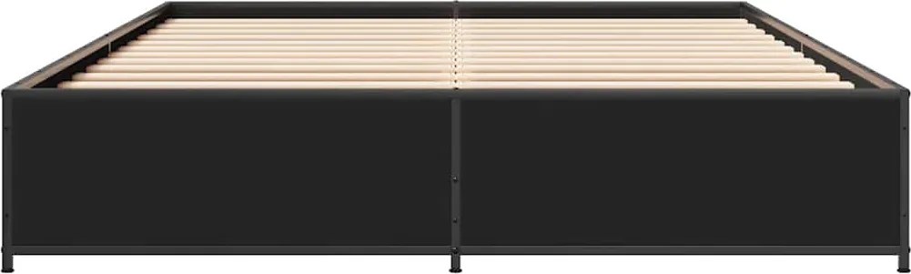 Rám postele černý 120 x 190 cm kompozitní dřevo a kov 3279862