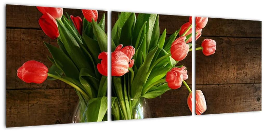 Obraz tulipánů ve váze