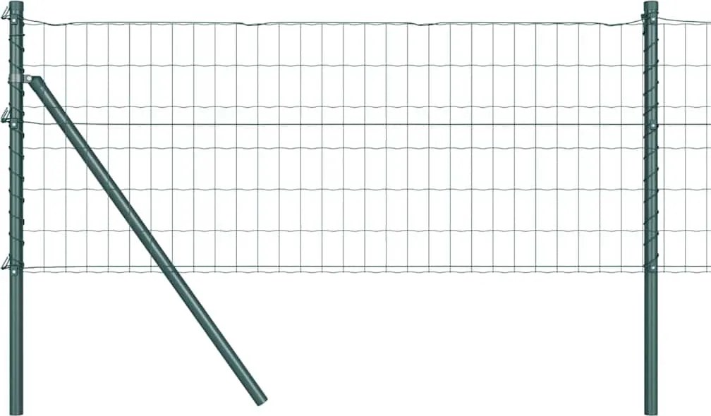 Euro plotové kotvení 25 x 0,8 m Ocel potažená PVC Zelená 3350323