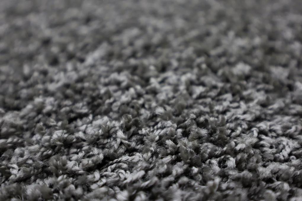 Vopi koberce Kusový koberec Color Shaggy šedý kruh - 57x57 (průměr) kruh cm