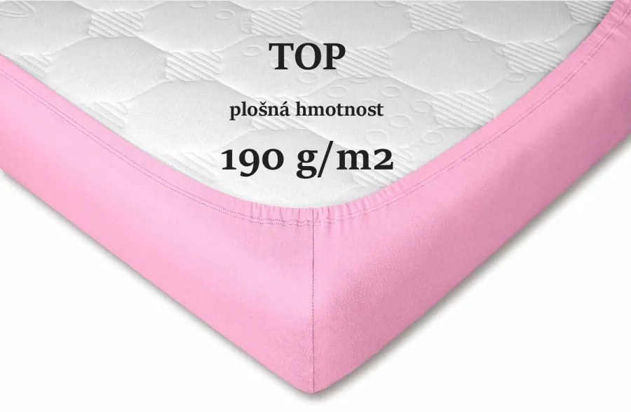 DADKA Jersey prostěradlo starorůžové Rozměr 80x140x10