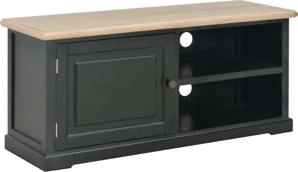 vidaXL TV stolek 90 x 30 x 40 cm dřevo [249882] Barva: Černá