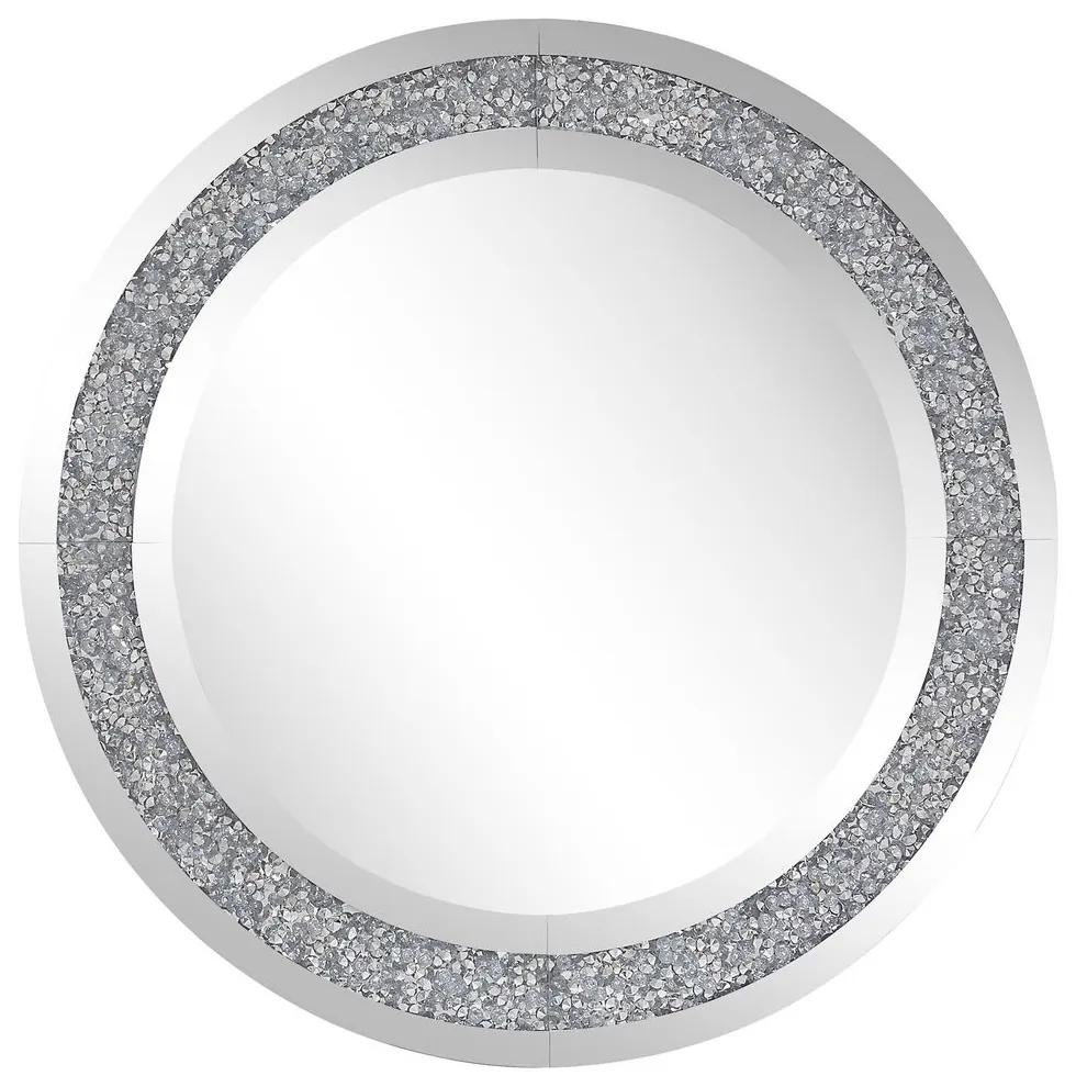 Nástěnné zrcadlo stříbrné ø70 cm ERBRAY Beliani