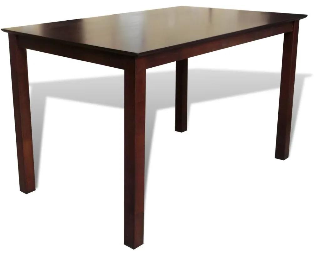Hnědý jídelní stůl z masivního dřeva | 110 cm