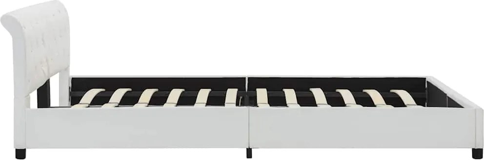 Rám postele bílý umělá kůže 180 x 200 cm 284875