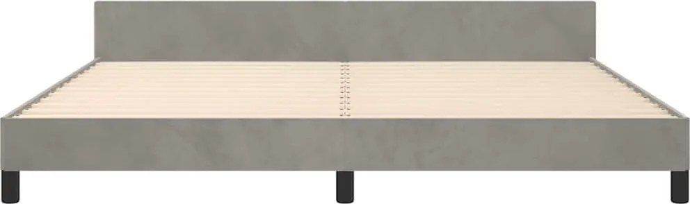 Rám postele bez matrace světle šedý 200 x 200 cm samet 3125836