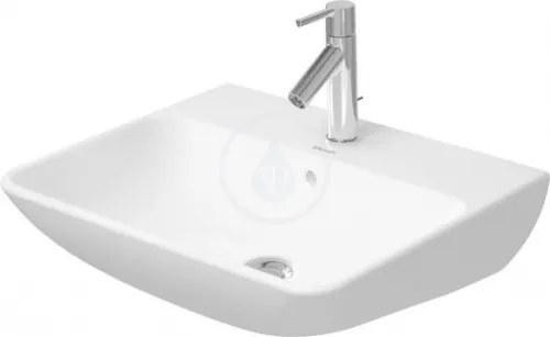 Duravit ME by Starck - Umyvadlo s přepadem, 550 mm x 440 mm, bílé - jednootvorové umyvadlo, 2335550000