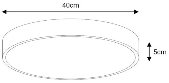 LED Stropní svítidlo FELIZ LED/40W/230V 4000K pr. 40 cm černá