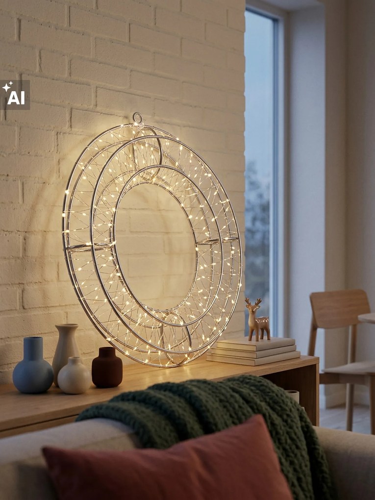Sinsay - Kulatá LED dekorace - sříbrná