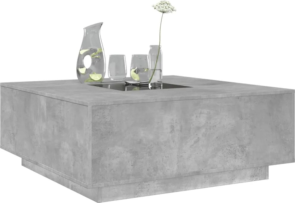 Konferenční stolek s Infinity LED betonově šedý 100x100x40 cm 3284045