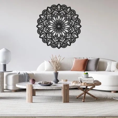 Dřevěná mandala Harmonie – Elegantní dekorace na zeď | SENTOP HDF0252