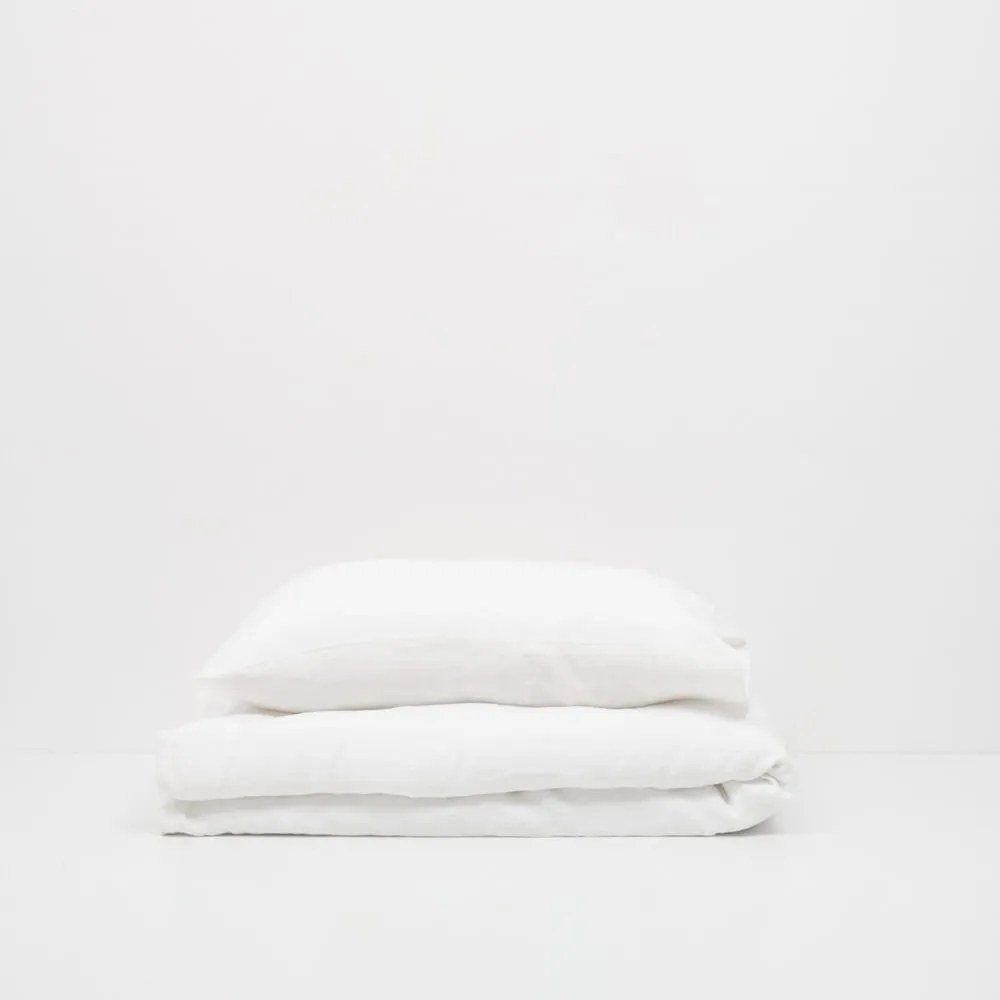 Lněný dětský povlak na polštář 40x60 cm White – Linen Tales