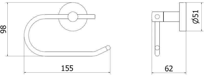Mexen Remo držák na toaletní papír, bílá, 70507333-20