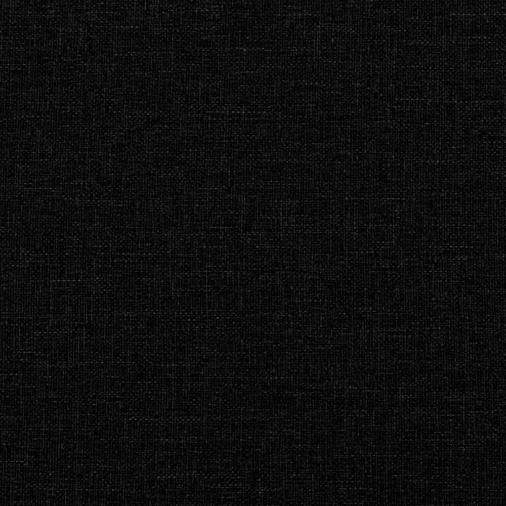 Petromila 2místná pohovka s polštáři černá 120 cm textil