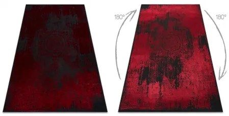 Moderní koberec VINCI 1516 Růžice vintage Strukturální červený velikost 120x170 cm | krásné koberce cz