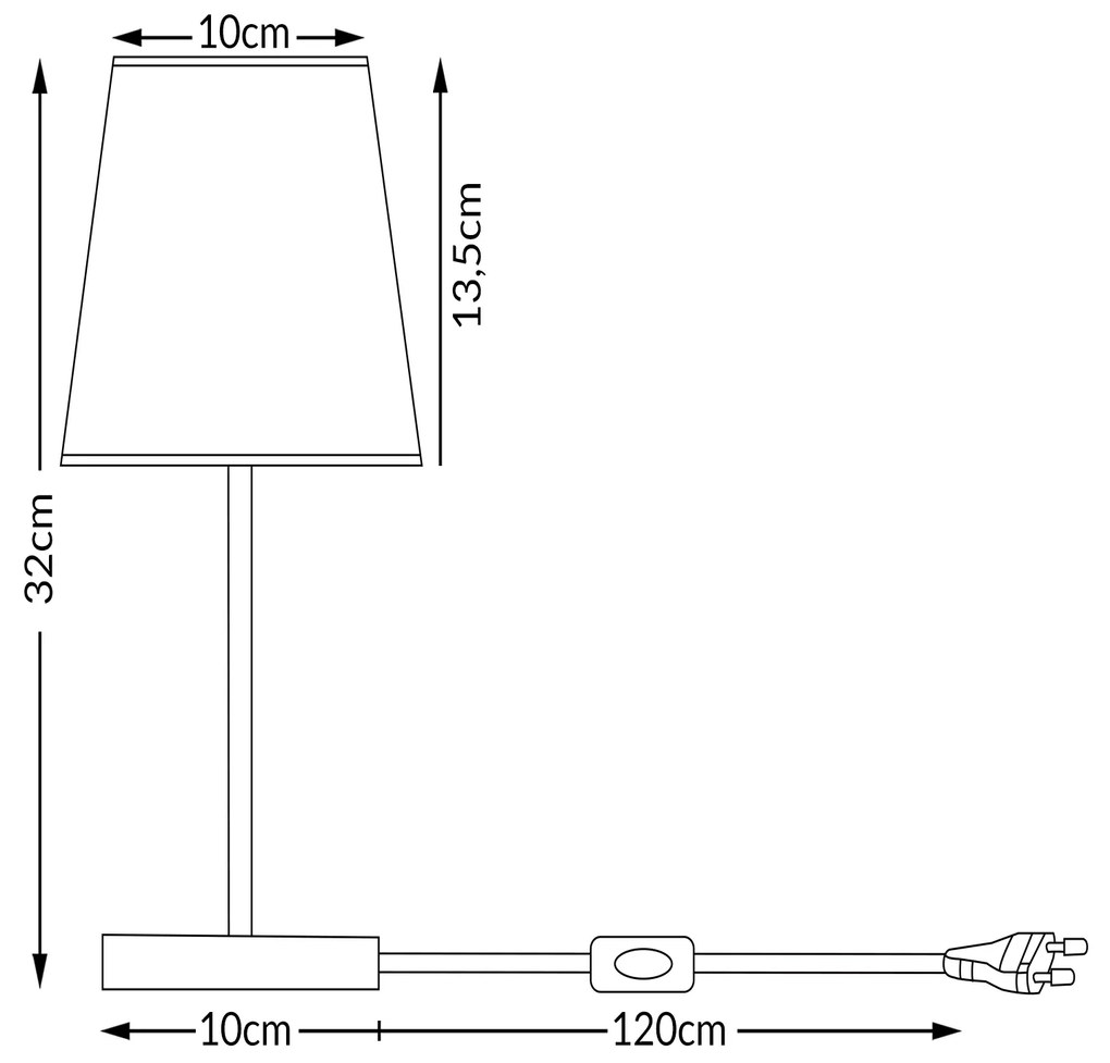 Stolní lampa Lumiére šedá 107148
