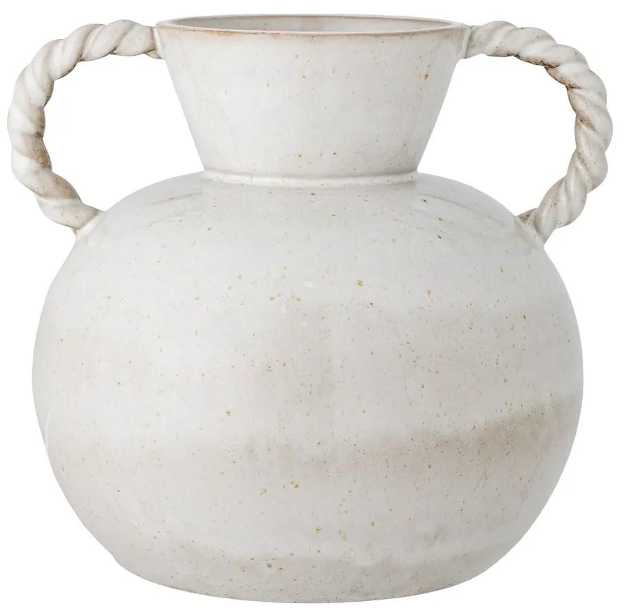 Bílá ručně vyrobená váza z kameniny Semira – Bloomingville